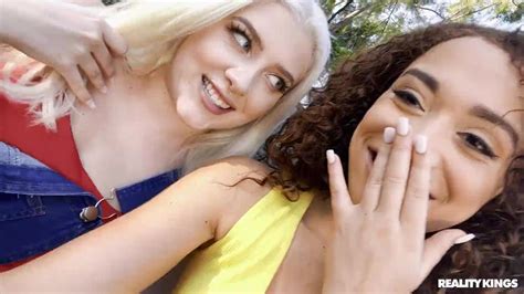 Two Horny Coeds Gia Ohmy And Willow Ryder Sharing One Huge Black Shaft Photos