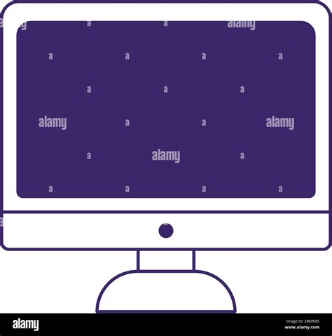Computer Screen Monitor Isolated Icon On White Background Vector Illustration Stock Vector Image