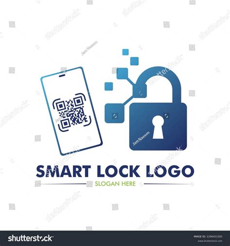 Smart Door Lock Mobile Qr Code Stock Vector Royalty Free Shutterstock