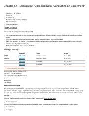 Understanding Experimental Design Checkpoint Quiz Analysis Course Hero