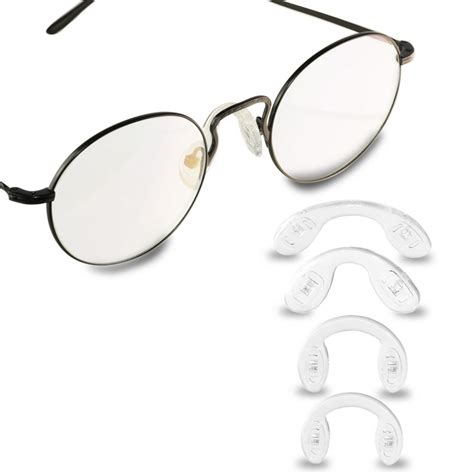 Gms Optical Bridge Strap Silicone Nose Pads 4 Piece Variety Pack For Glasses Smlxl