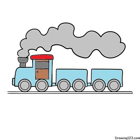 Railroad Train Drawing