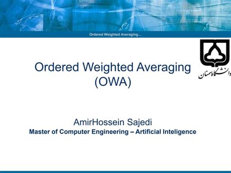 Owa Method Ppt