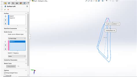 Cannot Loft Surface Between Two Sketches R Solidworks
