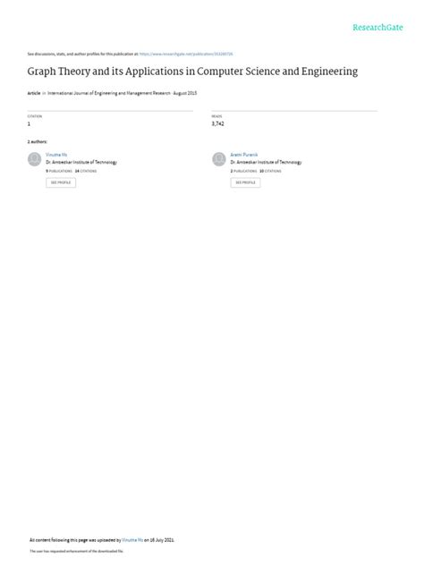 Graph Theoryandits Applicationsin Computer Scienceand Engineering Pdf Graph Theory