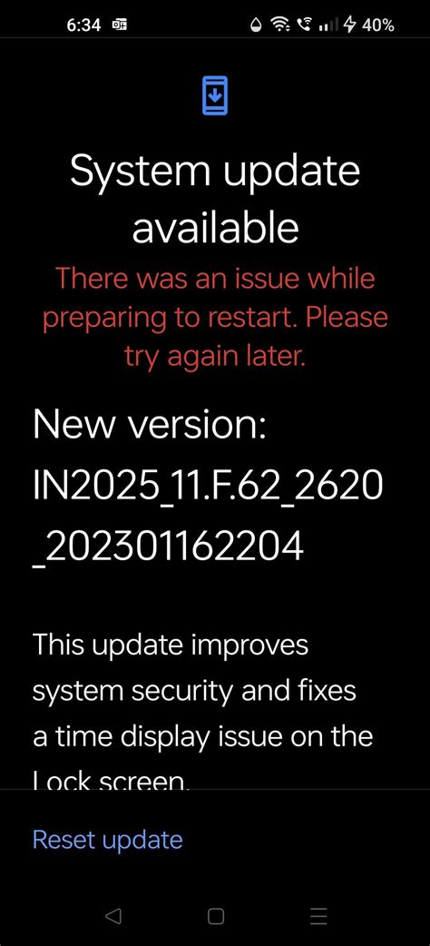 Help Please My 8 Pro Will Not Allow Me To Update To The New System Version I Download And