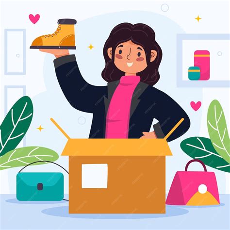 Premium Vector Hand Drawn Unboxing Illustration