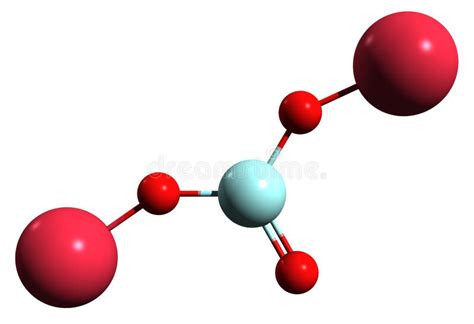 3d Image Of Sodium Silicate Skeletal Formula Stock Illustration