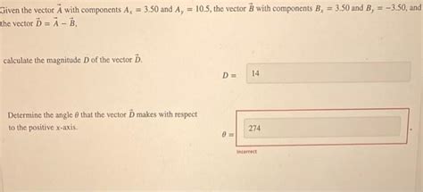 [solved] given the vector vec{a} with components