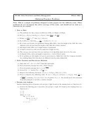CS 240 Data Structures Midterm Practice Problems Analysis Course Hero
