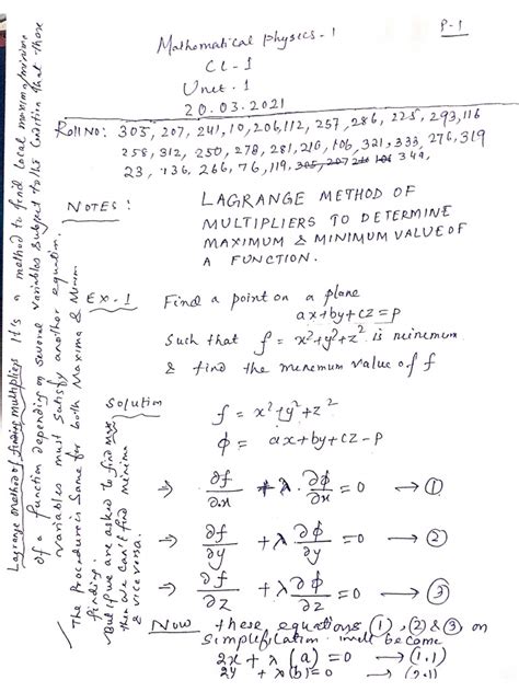 Lagrange Multiplier Pdf