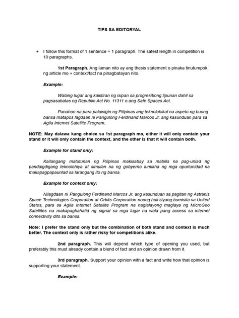 Personal Tips In Editorial Writing Pdf