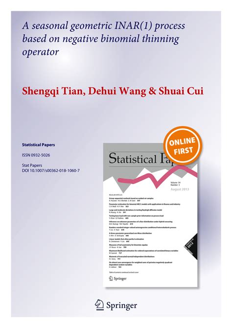 Pdf A Seasonal Geometric Inar 1 Process Based On Negative Binomial Thinning Operator