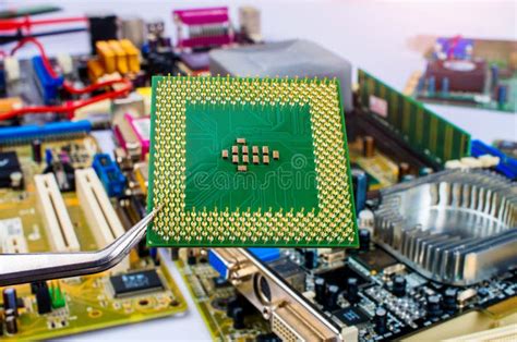 Microprocessor Close Up Stock Photo Image Of Engineering