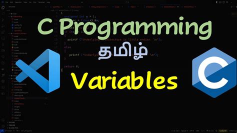 Variables In C 3 C Programming In Tamil Youtube