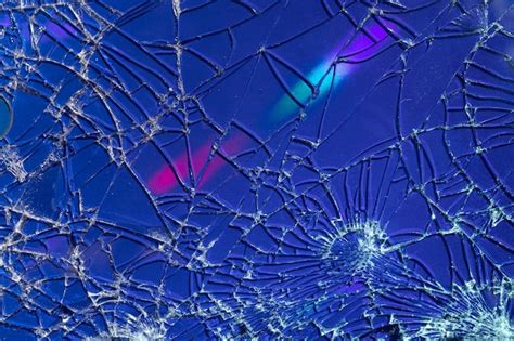 Cracked Smartphone Screen Texture Premium Photo