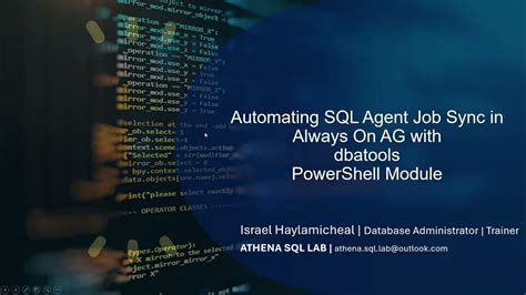 Automating Sql Agent Job Sync In Always On Ag With Dbatools Powershell Module Youtube
