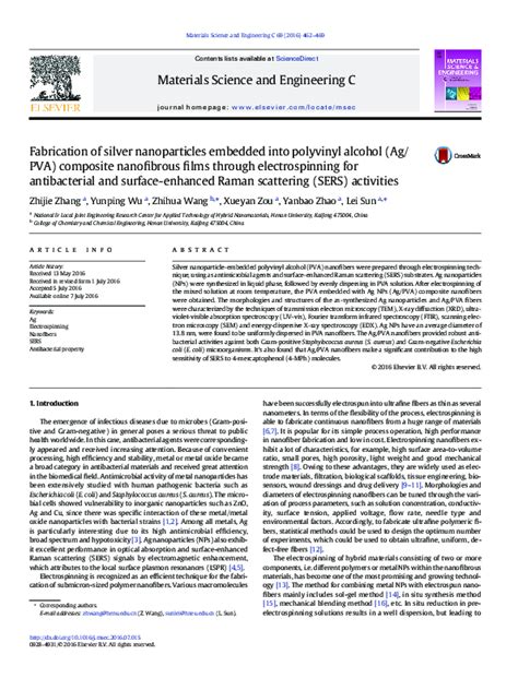 Pdf Fabrication Of Silver Nanoparticles Embedded Antibacterial