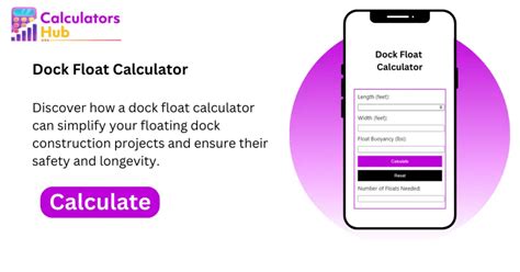 dock float calculator online