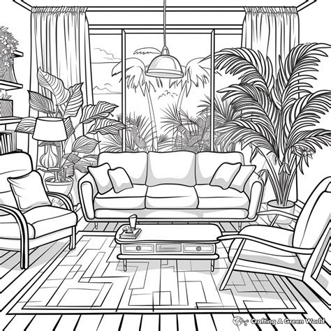 Living Room Coloring Page Adult Coloring Pages Free Coloring Pages