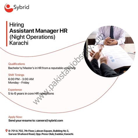 Sybrid Pvt Ltd Jobs Assistant Manager Hr