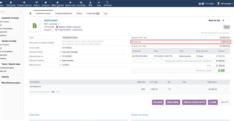 how to record vat transactions when we create new invoices other