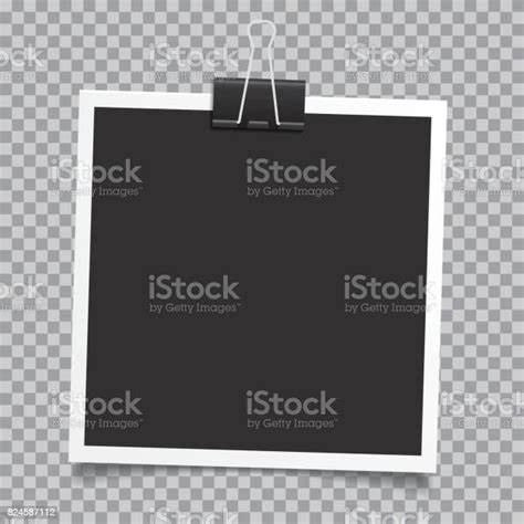 벡터 사진 프레임입니다 세트 현실적인 종이 인스턴트 사진입니다 서식 파일 디자인입니다 검은색에 대한 스톡 벡터 아트 및 기타 이미지 검은색 공란 그림자 Istock