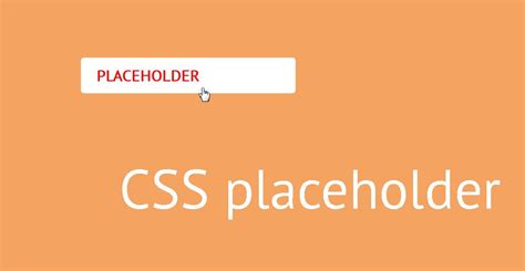 Стилизация элемента Placeholder в Css