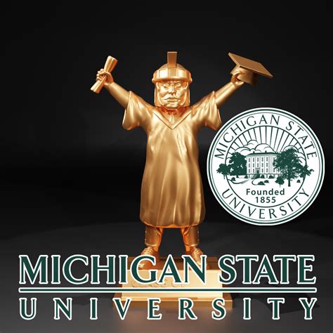 🎓 Mascot De Graduation Michigan State University Impression 3d