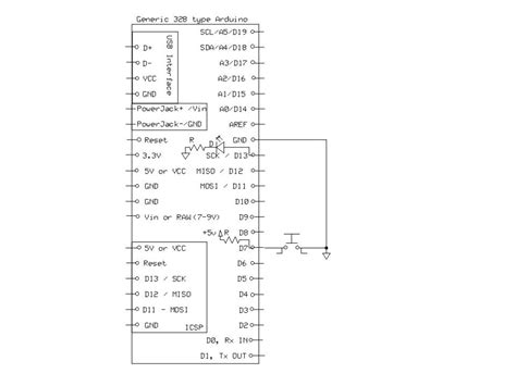 code for blinking led with push button with delay programming arduino forum