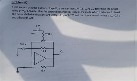Solved Problem If It Is Known That The Output Voltage Vo Chegg