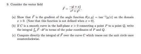 Solved Consider The Vector Field F Vector Y I X J X Chegg Com