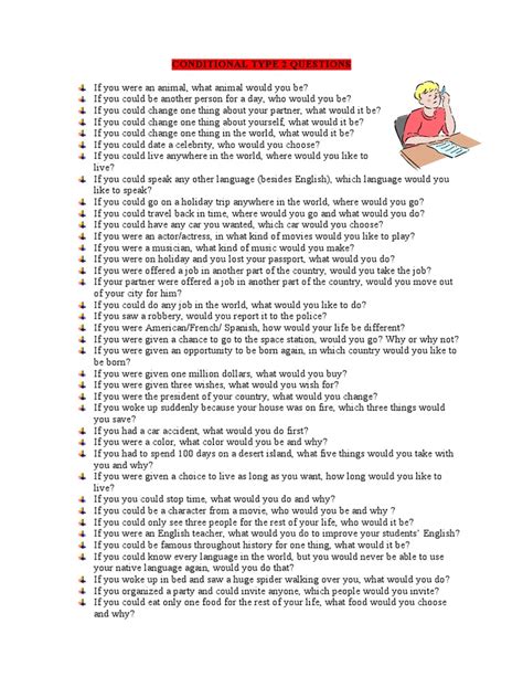 Conditional Type 2 Questions Conversation Topics Dialogs 75021 Pdf