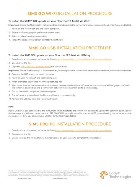 Sims Installation Procedure Pdf Tablet Computer Usb