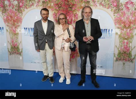 Stockholm 20180711 Bjorn Ulvaeus Benny Andersson And His Wife Mona