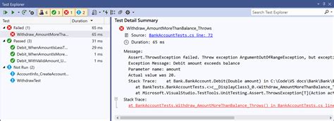 Run Unit Tests By Using Test Explorer Visual Studio Windows