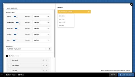 how to create a date selector — toucan doco documentation