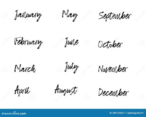 Cursive Calendar Mastering Month Names