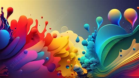 colorful splash water shape powerpoint background for free download