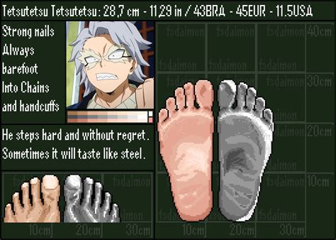 Mha Feet Chart Tetsu4x By Fsdim On Deviantart