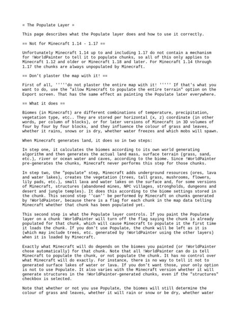 Populate Pdf Minecraft Forests