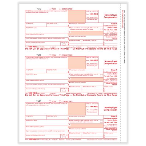 1099 NEC Forms