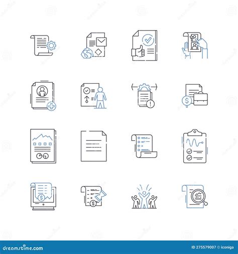 Certificates Line Icons Collection Accreditation Certification