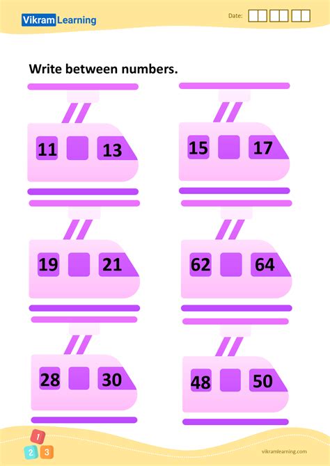 Download Write Between Numbers Worksheets