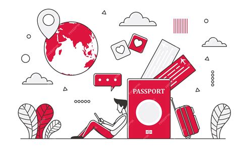 Premium Vector Passport Document For Travelling Worldwide