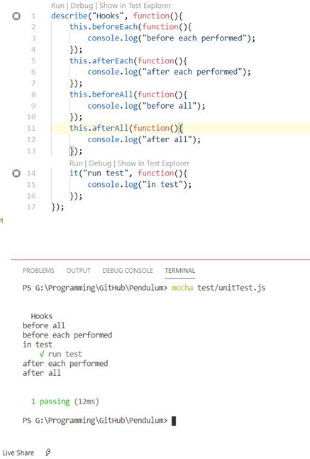 Mocha Hooks Not Working Issue 73 Hbenl Vscode Mocha Test Adapter