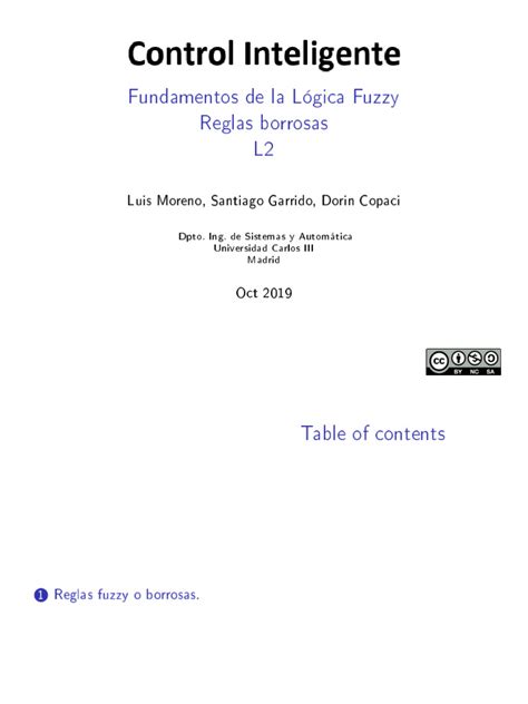 Fundamentos De La Logica Fuzzy Reglas Borrosas L2 Pdf Lógica Difusa Función Matemáticas