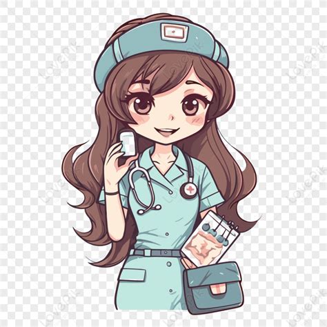귀여운 간호사 벡터상표만화클립 아트 Png 일러스트 무료 다운로드 Lovepik