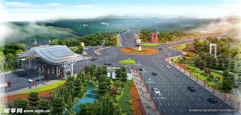 收费站建筑设计 景观 道路设计图 景观设计 环境设计 设计图库 昵图网