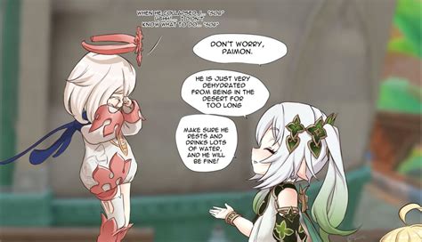 Aether Paimon And Nahida Genshin Impact Drawn By Luizhtx Danbooru